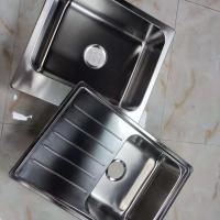 China 304 Stainless Steel Double Bowl Kitchen Sink with Drainer for sale