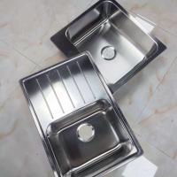 China 304 Stainless Steel Double Bowl Kitchen Sink with Drainer for sale