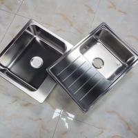 China 304 Stainless Steel Double Bowl Kitchen Sink with Drainer for sale