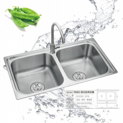 China 304 Stainless Steel Single Bowl Kitchen Sink Undermount or Topmount for sale