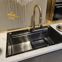 China Stainless Steel Double Bowl Kitchen Sink 11kg with Grey Partition for sale
