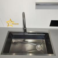 China Stainless Steel Double Bowl Kitchen Sink 11kg with Grey Partition for sale