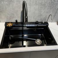 China Undermount & Top Mount Compatible Premium Stainless Steel Kitchen Sink 900mm×550mm with Integrated Faucet and 1 Year Warranty | Custom Basin Depth Available | Custom Steel Gauge Available for sale