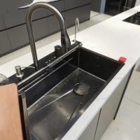 China UltraDurable Stainless Steel Kitchen Sink Set with Integrated Faucet for sale