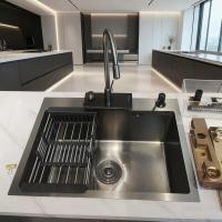 China UltraDurable Stainless Steel Kitchen Sink Set with Integrated Faucet for sale