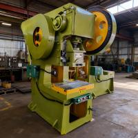 China JH21 Series Open-Type Fixed-Bed Pneumatic Punch Press with 400KN Nominal Pressure 100MM Slider Stroke and 4000W Motor Power for sale
