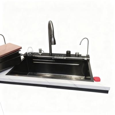 China Premium Stainless Steel Kitchen Sink with High - Arc Faucet for sale