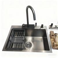 China Premium Stainless Steel Kitchen Sink with High - Arc Faucet for sale