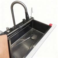 China Premium Stainless Steel Kitchen Sink with High - Arc Faucet for sale