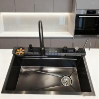 China 800mm Double-Bowl Stainless Steel Kitchen Sink Set with High-Arc Faucet and 1 Year Warranty for Modern Kitchens | Custom Basin Depth Available | Custom Steel Gauge Available for sale