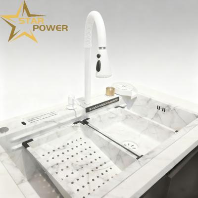 China Customizable Stainless Steel Kitchen Sink with Bowl Depth 250-300mm and Panel Thickness 1.2-1.5mm or 1.8-2.0mm for sale
