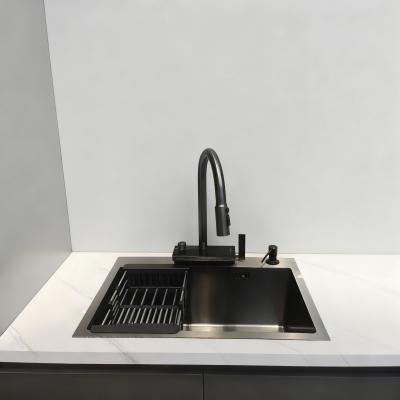 China Luxury 316 Stainless Steel Kitchen Sink with 250-300mm Bowl Depth and 1.8-2.0mm Thickened Panel for sale
