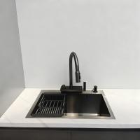 China Luxury 316 Stainless Steel Kitchen Sink with 250-300mm Bowl Depth and 1.8-2.0mm Thickened Panel for sale