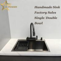 China Corrosion-Resistant PVD Coated Handmade Kitchen Sink in 304/316 Stainless Steel with Thickened Panel for sale