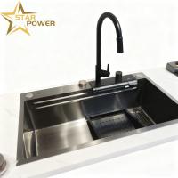 China 1.8mm Thickened 304/316 Stainless Steel Kitchen Sink with 25-30cm Deep Basin Undermount Single/Double Bowl for sale