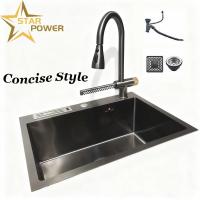 China 1.8mm Thickened 304/316 Stainless Steel Kitchen Sink with 25-30cm Deep Basin Undermount Single/Double Bowl for sale