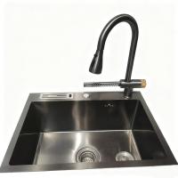 China Artisan-Crafted PVD Vacuum-Plated Handmade Stainless Steel Single/Double Bowl for sale