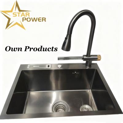 China Seamless Welded PVD Coated Handmade Stainless Steel Kitchen Sink with Food-Grade 304/316 Material for sale