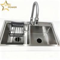China Eco-Friendly 304 Stainless Steel Kitchen Sink with 250-300mm Bowl Depth and 1.2-1.5mm Panel Thickness for sale