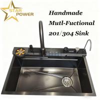 China Food-Grade 304 Stainless Steel Kitchen Sink with 250-300mm Bowl Depth and 1.2-2.0mm Panel Thickness for sale