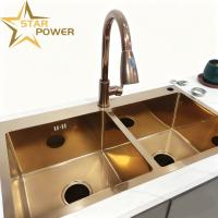 China Premium 304/316 Stainless Steel Kitchen Sink with 250-300mm Bowl Depth and 1.2-2.0mm Panel Thickness for sale