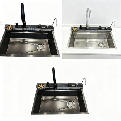 China Designer Co-Branded Hand-Brushed Stainless Steel Sink with 304/316 Food Grade Material and 25-30cm Deep Basin for sale
