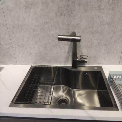 China Handmade 15° Slope Diversion Stainless Steel Kitchen Sink with 304/316 Food Grade Material for sale