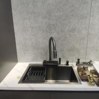 China Handmade Stainless Steel Kitchen Sink with PVD Nano Oil-Resistant Self-Cleaning Technology and Handmade Craftsmanship for sale