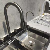 China Handmade Stainless Steel Kitchen Sink with Removable Layered Filtration and Food Grade 304/316 Material for sale