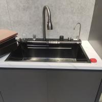 China Handmade Stainless Steel Kitchen Sink with Electrolytic Polishing and Silver Ion Antibacterial for Food Grade 304/316 and Deepened Bowl (≥25cm) for sale