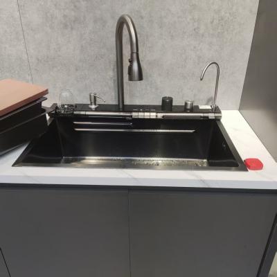 China Handmade Stainless Steel Kitchen Sink with Electrolytic Polishing and Silver Ion Antibacterial for Food Grade 304/316 and Deepened Bowl (≥25cm) for sale