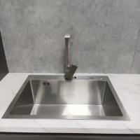 China Handmade Stainless Steel Kitchen Sink with Bowl Depth 250-300mm and Panel Thickness 1.2-1.5mm or 1.8-2.0mm for sale