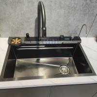 China Handmade Stainless Steel Kitchen Sink with Bowl Depth 250-300mm and Panel Thickness 1.2-1.5mm or 1.8-2.0mm for sale