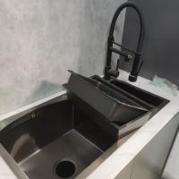 China Handmade Stainless Steel Kitchen Sink with 304/316 Food-Grade Sterile Certified Deepened Bowl Design for sale