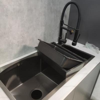 China Handmade Bionic Lotus Leaf Effect Nano Oleophobic Single/Double Bowl Sink for sale