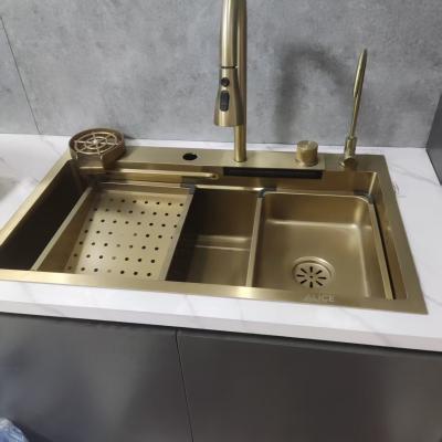 China R10 Round Corner No-Dead-End 304/316 Stainless Steel Handmade Kitchen Sink with Deepened Bowl and Noise-Reducing Shock Pads for sale