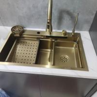 China R10 Round Corner No-Dead-End 304/316 Stainless Steel Handmade Kitchen Sink with Deepened Bowl and Noise-Reducing Shock Pads for sale