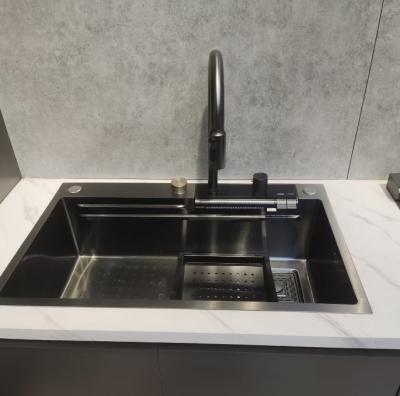 China 304 Stainless Steel Single Bowl Kitchen Sink | Premium Handcrafted Polished Finish, Large Deep Basin For Home Kitchen Renovation for sale