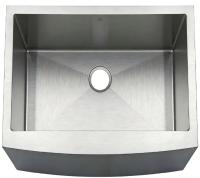 China European Style Curved Front Heavy Duty Single Bowl Farm Sink in 304 Stainless Steel for sale