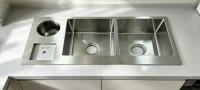 China Undermount Kitchen Sink 304 Stainless Steel Workstation Double Bowl Kitchen Sink | Hand Brushed Undermount Sink With Complete Accessories For Residential & Commercial Kitchen Renovation | Custom Basin Depth Available | Custom Steel Gauge Available for sale
