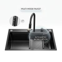 China Top Mount / Drop-in Kitchen Sink Food-Grade 304 SS Double Bowl Kitchen Sink Polished Top-Mount 900mm 250mm Deep Basin | Custom Basin Depth Available | Custom Steel Gauge Available for sale