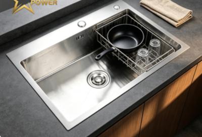 China SUS304 Stainless Steel Kitchen Sink with 10-Inch Extra-Deep Basin and Brushed Finish Undermount Design for sale