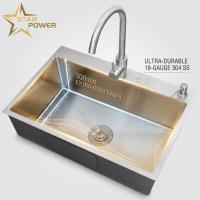 China 18-Gauge 304 SS Double Bowl Kitchen Sink with 300mm Extra-Deep Basin and Top-Mount Installation for sale