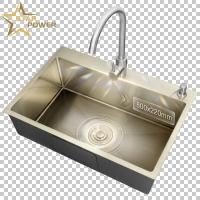 China 316 Stainless Steel Chrome Plated Undermount Kitchen Sink 800mm x 220mm Deep Single Bowl for sale