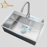 China 304 Stainless Steel Kitchen Sink with Chrome Plated Finish and 9-Inch Deep Undermount Sink for sale