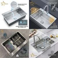 China Drop-in 304 Stainless Steel Double Bowl Kitchen Sink 33x22 Inch, 50/50 Split, Built-in Drainboard And Strainer for sale