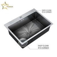 China 16 Gauge 304 Stainless Steel Deep Single Bowl Drop-in Kitchen Sink 30x18 Inch, 10 Inch Basin Depth, Brushed Finish for sale