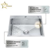 China Handmade 304 Stainless Steel Drop-in Kitchen Sink 33x22 Inch Double Bowl, Satin Finish, R15 Rounded Corners 18 Gauge for sale