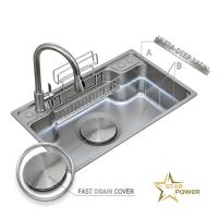 China 33x22 Inch Farmhouse Apron Front Kitchen Sink 304 Stainless Steel Handmade Single Bowl 16 Gauge Deep Basin for sale