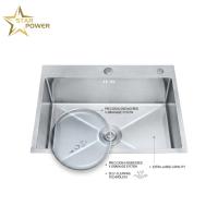 China 32 Inch Undermount Single Bowl Kitchen Sink 304 Stainless Steel 16 Gauge Commercial Grade With Drainboard for sale